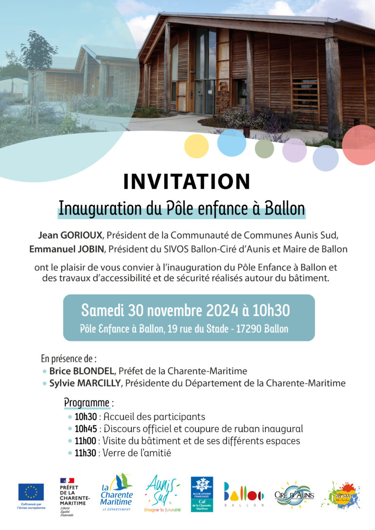 Inauguration du Pôle Enfance – Mairie de Ballon
